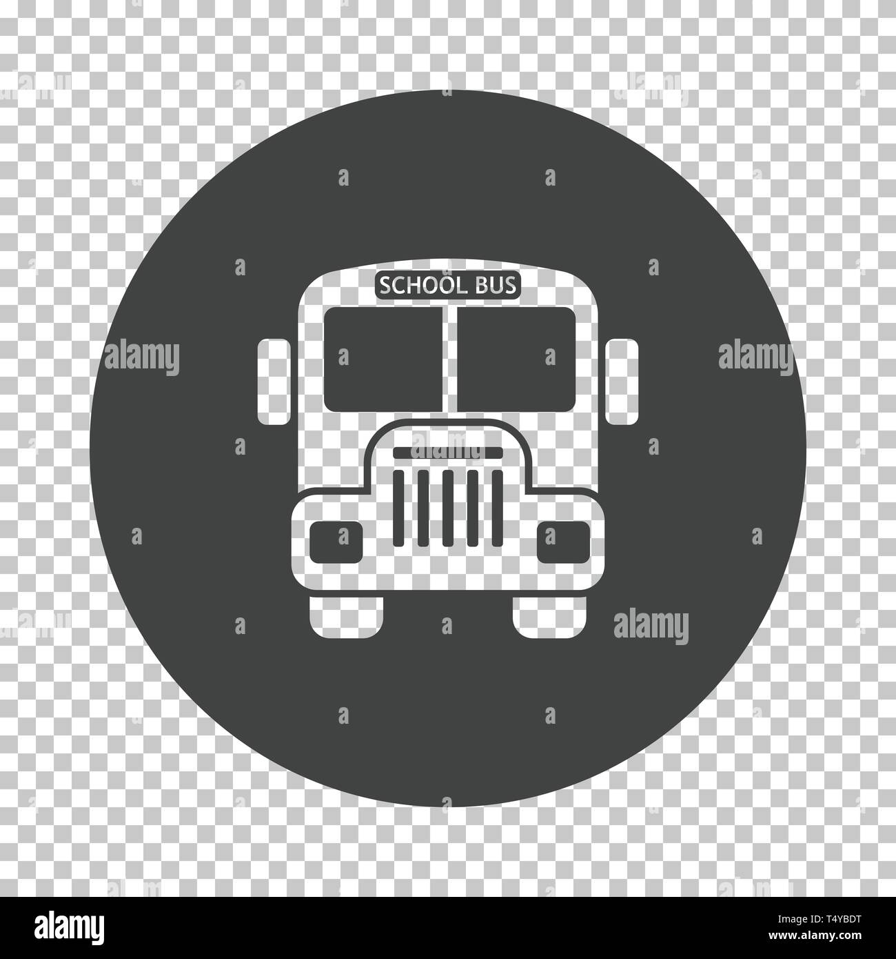School Bus Symbol. Subtrahieren stencil Design auf Transparency Raster ...