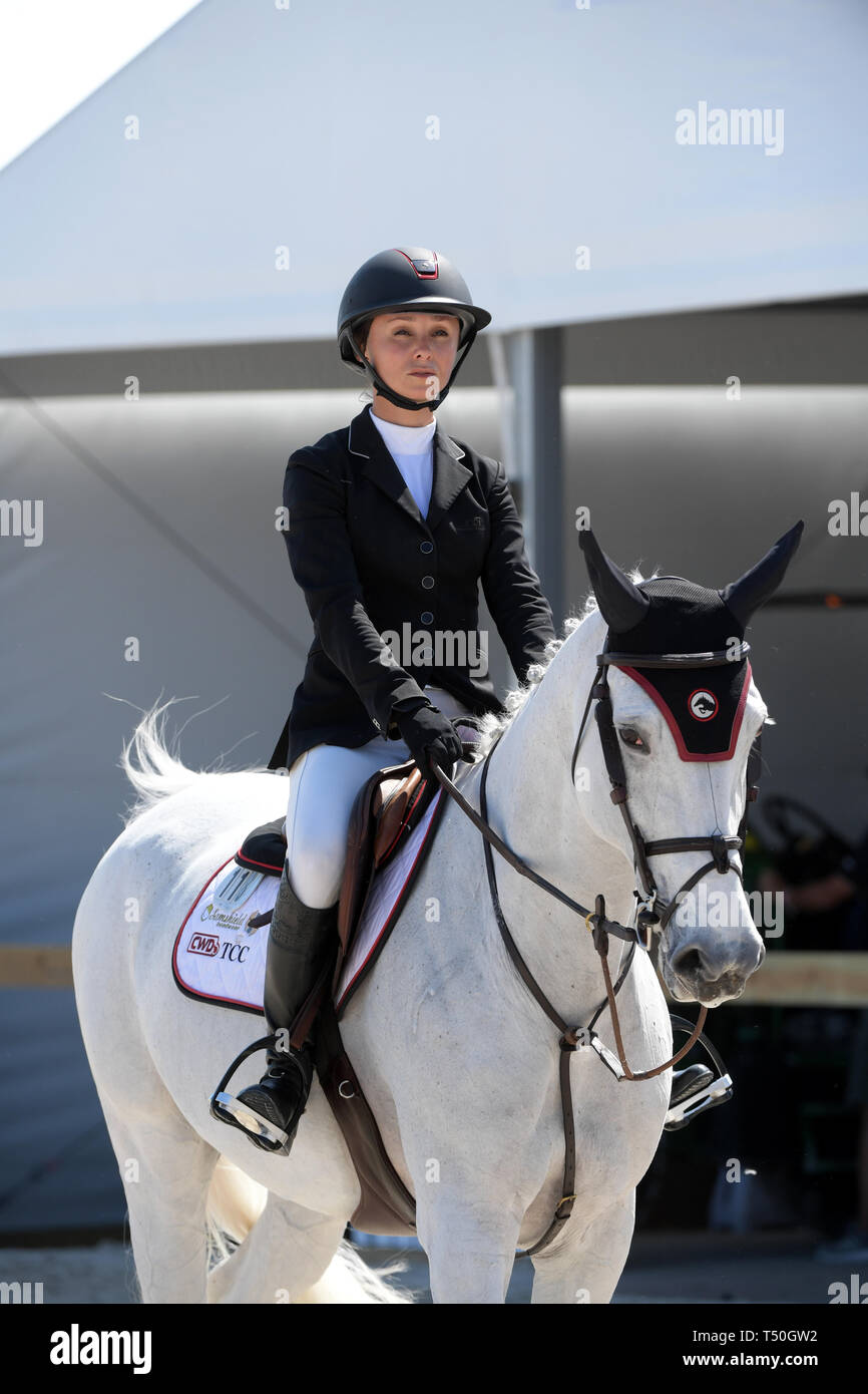Miami Beach, Florida, USA. 19. Apr 2019. Georgina Bloomberg am Longines ...