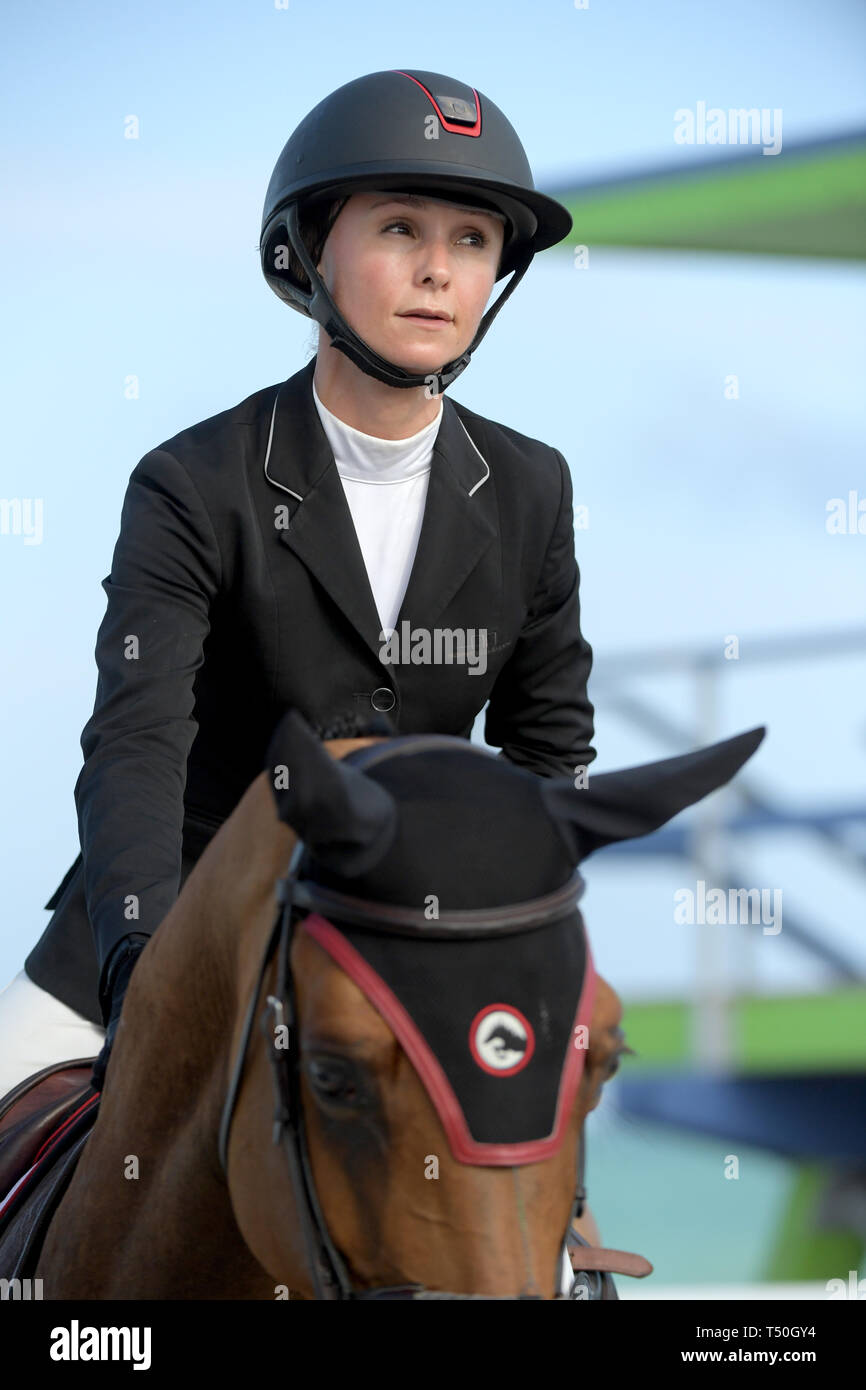 Miami Beach, Florida, USA. 19. Apr 2019. Georgina Bloomberg am Longines ...