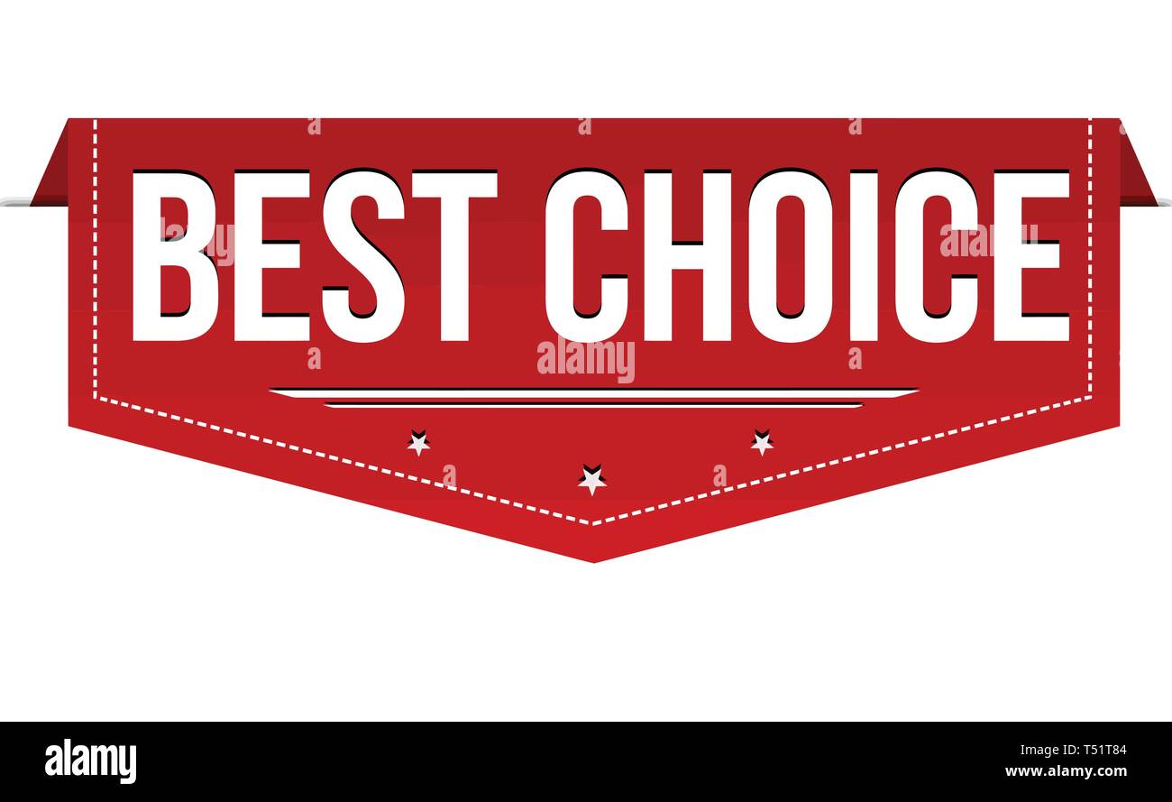 Beste Wahl Banner Design auf weißem Hintergrund, Vector Illustration ...