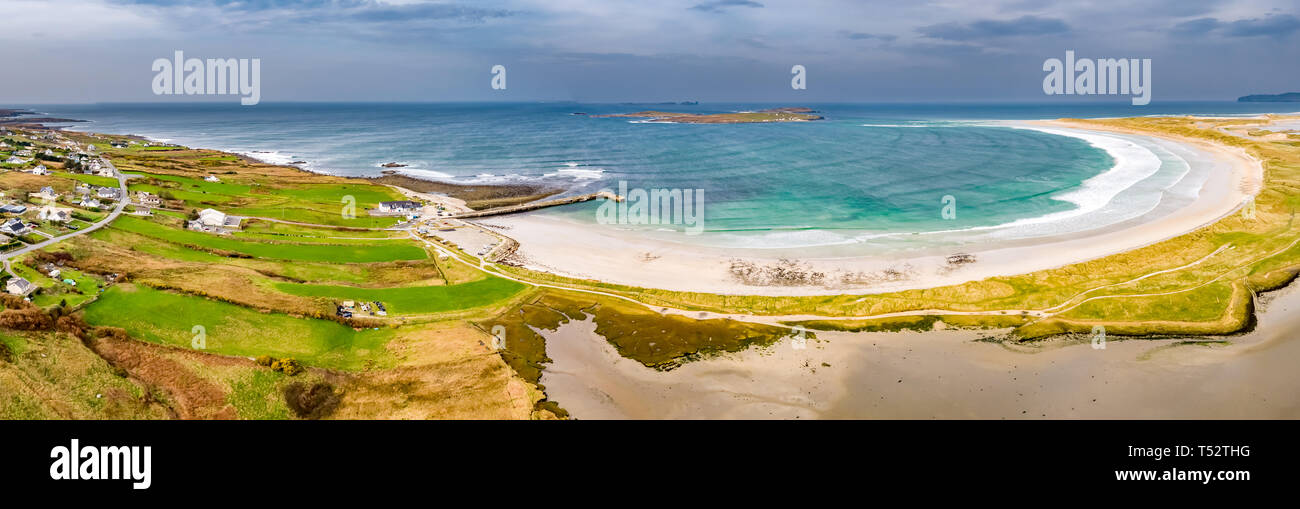 Luftaufnahme des berühmten Magheraroarty Strand - Machaire Rabhartaigh ...
