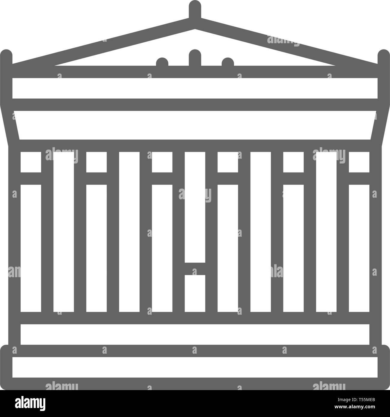 Akropolis von Athen, Griechenland, Sehenswürdigkeiten Symbol Leitung ...