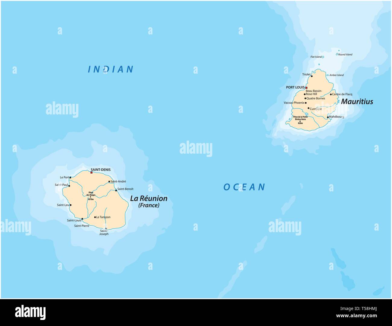 Mauritius Map Stockfotos und -bilder Kaufen - Alamy