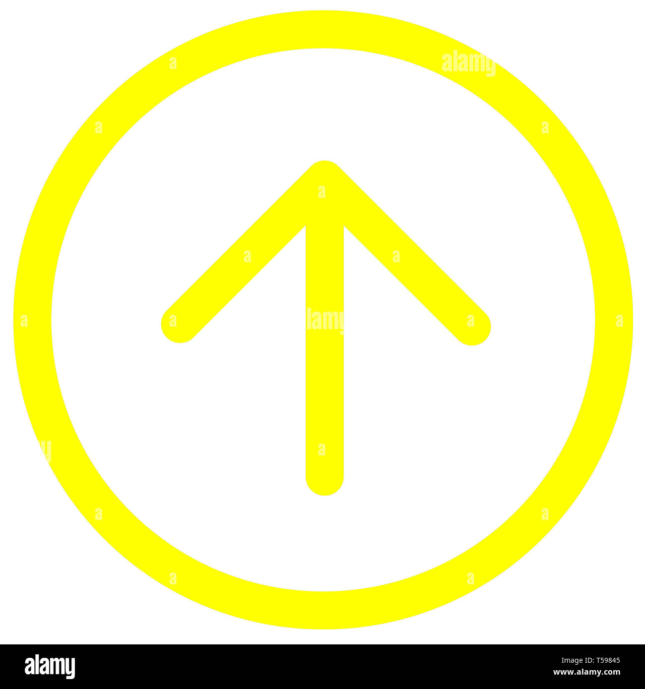 Gelber Pfeil, Richtung, Symbol. gelber Pfeil Zeichen Symbol. Flachbild ...