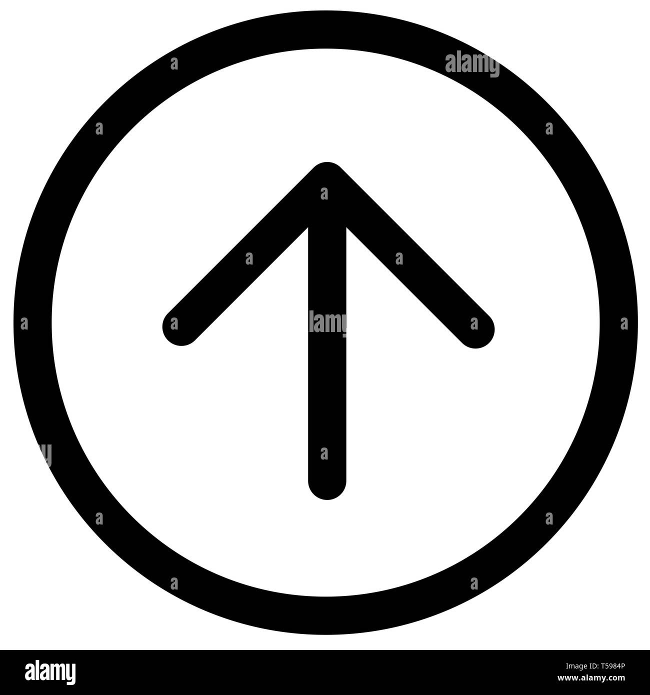 Schwarzer Pfeil nach oben Richtung Symbol. Der schwarze Pfeil Zeichen ...