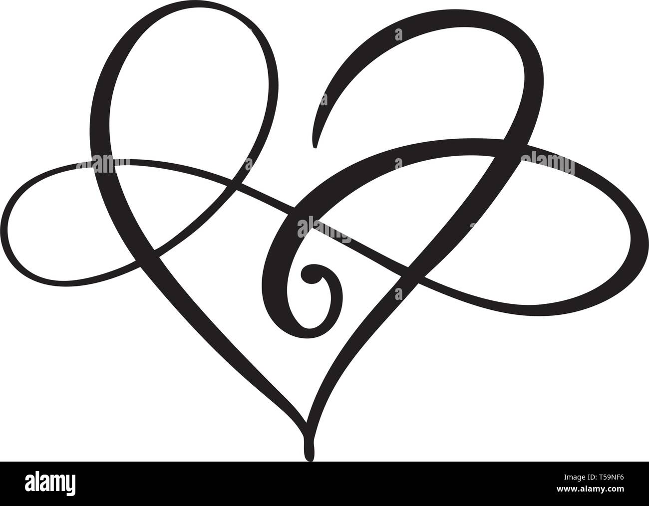 Herz Liebe Zeichen für immer Logo. Infinity romantische Symbol ...