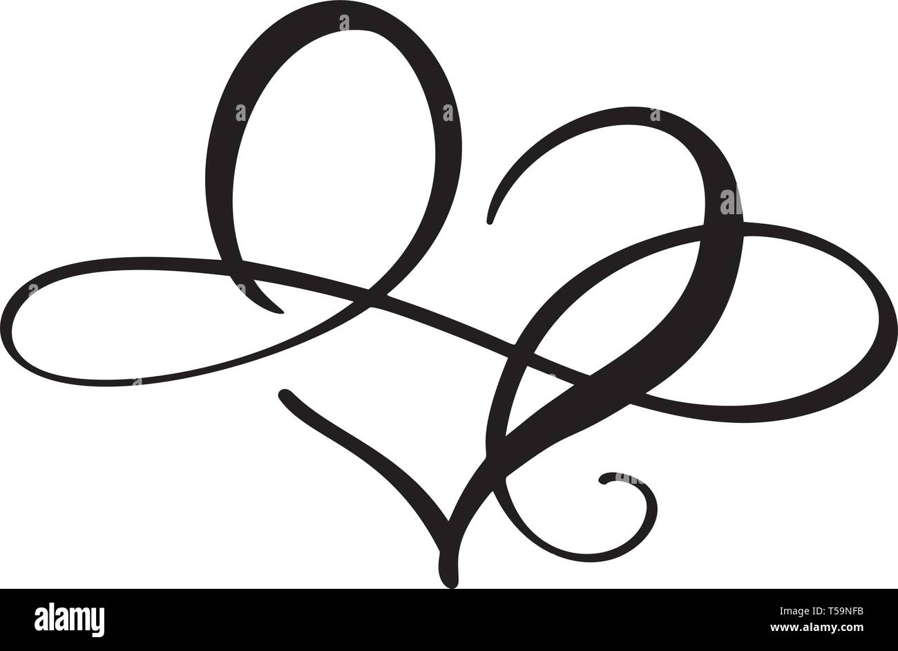 Herz Liebe Zeichen für immer Logo. Infinity romantische Symbol ...