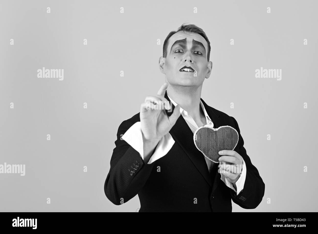 Pantomime symbol Schwarzweiß-Stockfotos und -bilder - Alamy