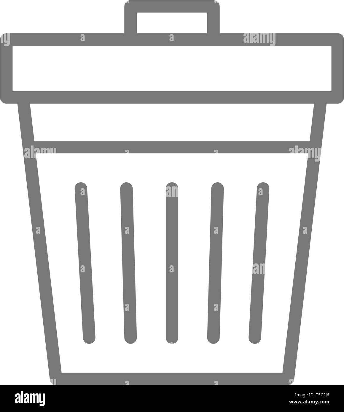 Mülleimer, Abfall, Recycling Symbol Leitung Stock-Vektorgrafik - Alamy