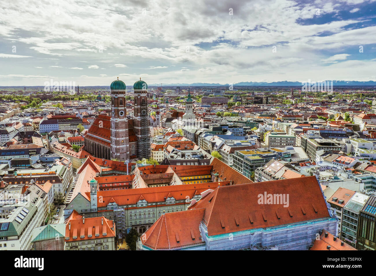 Panorama-aufnahme der Altstadt von München Stockfotografie - Alamy