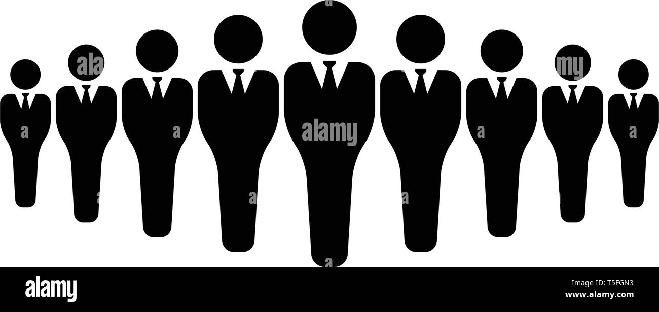 Leader Symbol Vektor männliche Gruppe von Personen symbol Avatar für ...