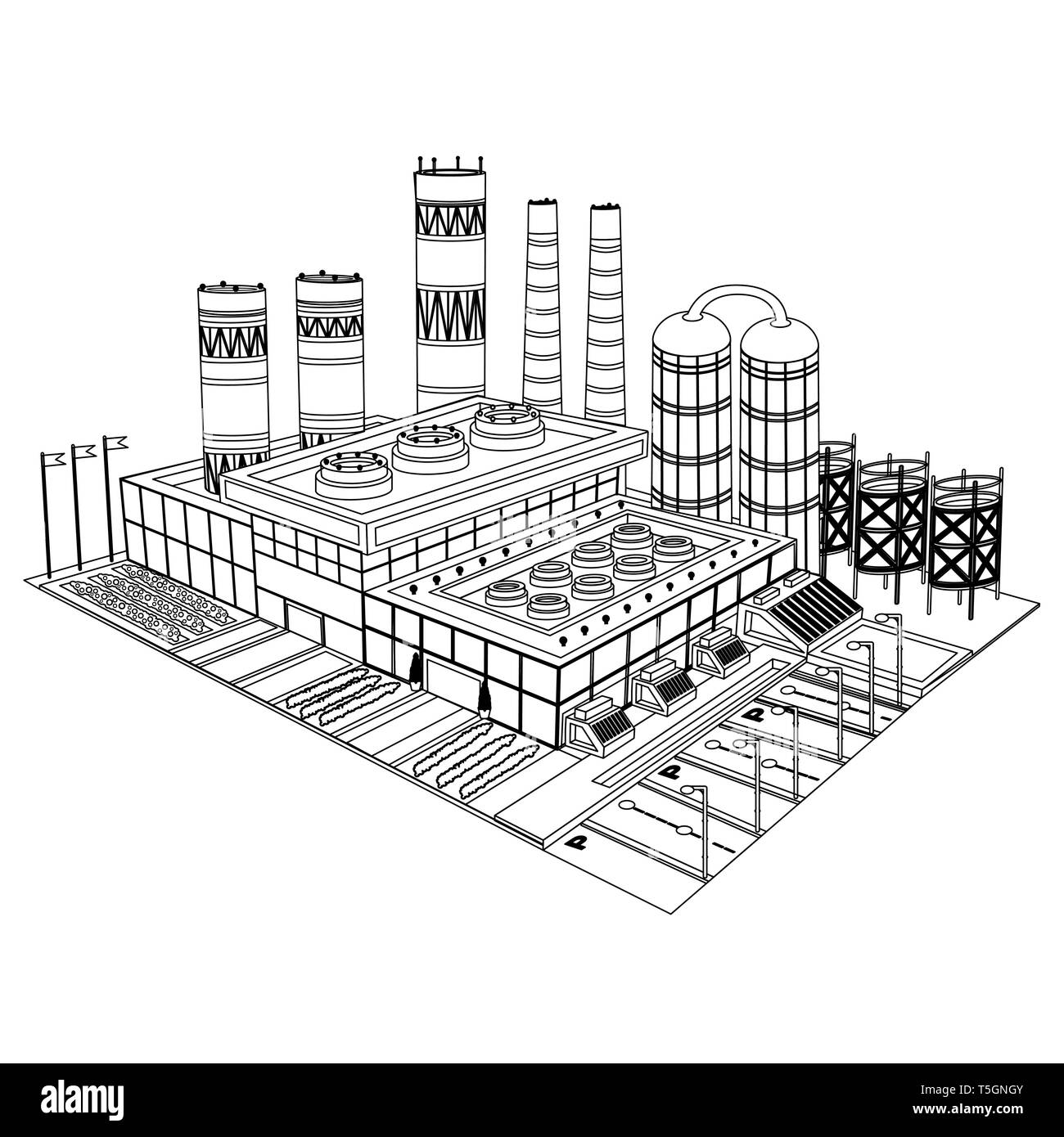 Factory Sketch Stockfotos und -bilder Kaufen - Alamy