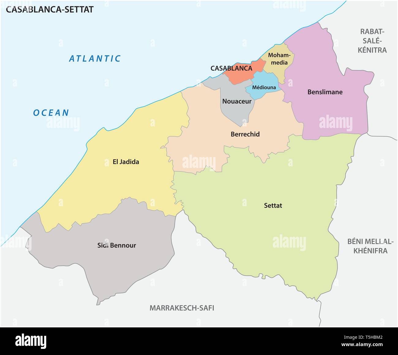 Casablanca morocco map Stock-Vektorgrafiken kaufen - Alamy