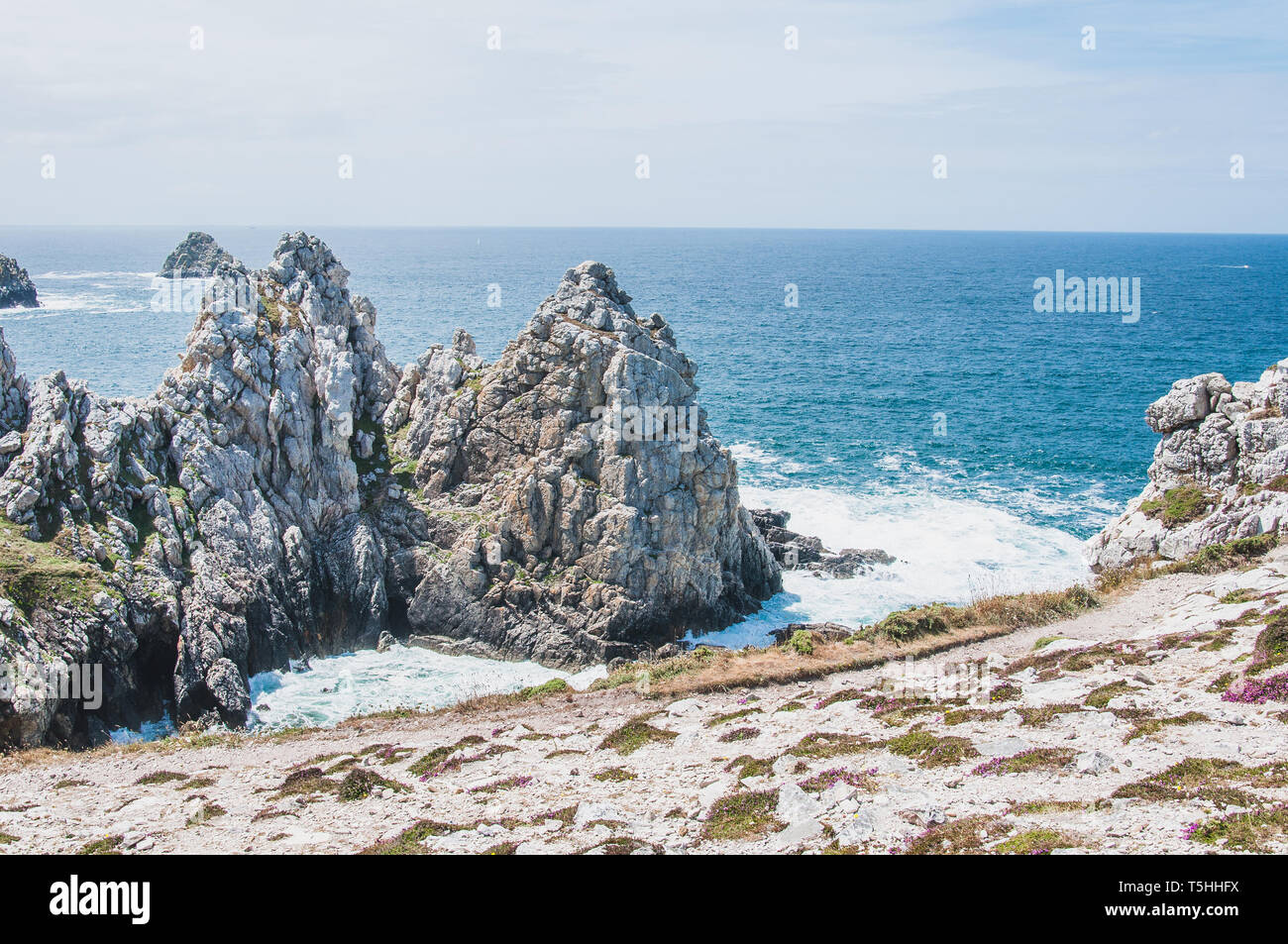 Pointe de Pen hir auf der Halbinsel von Crozon, Camaret-sur-Mer im Finistère in der Bretagne ...