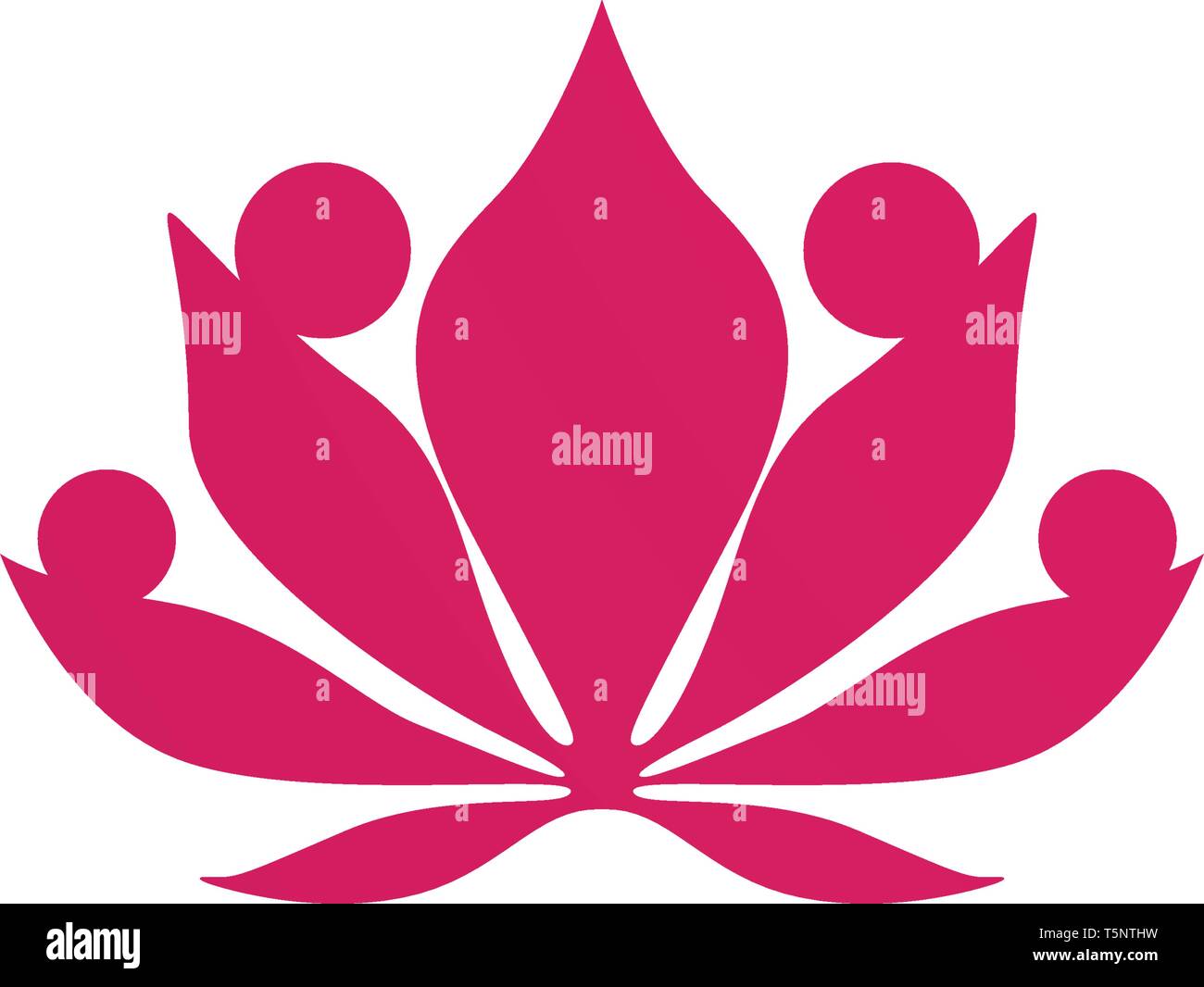 Florale Muster, Logos und Symbole, die auf weißem Hintergrund Stock ...