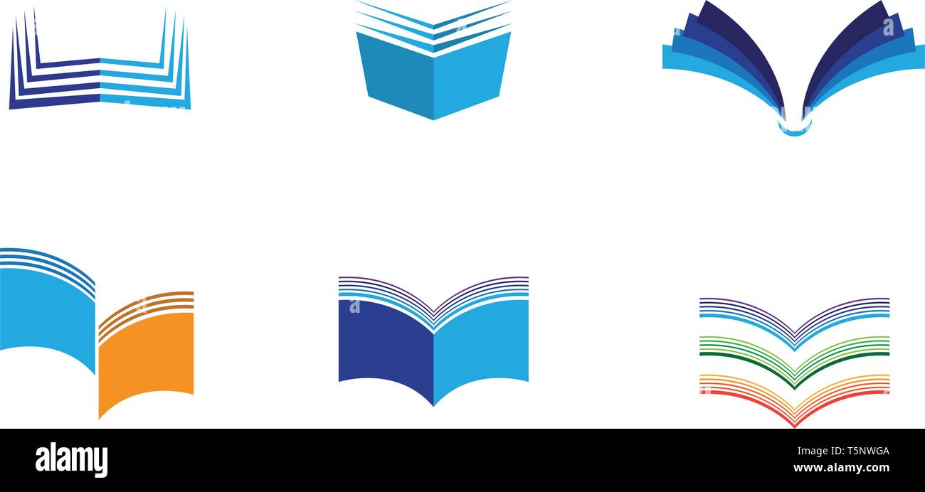 Buch Logos und Symbole Vorlage Symbole app Stock-Vektorgrafik - Alamy