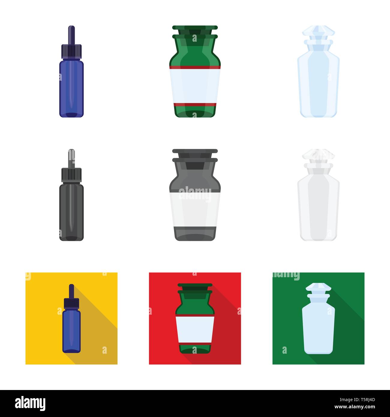 Vektor Design von Retail und healthcare Logo. Sammlung von Retail und ...