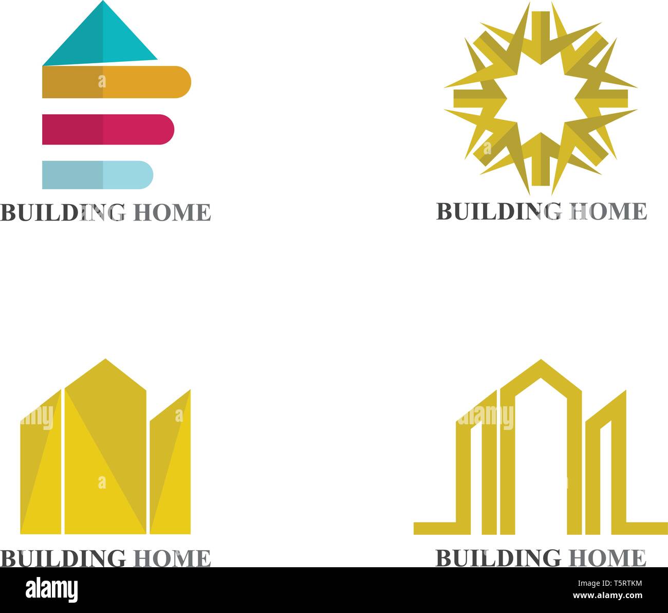 Home Gebäude Logos und Symbole Symbole Vorlage Stock-Vektorgrafik - Alamy