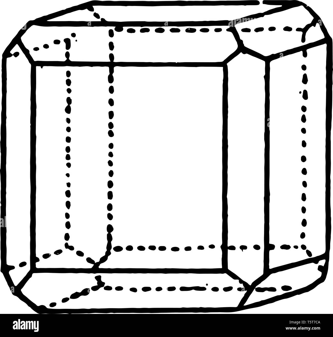 Die Kombination aus einem hexaeder und ein Dodekaeder, vintage ...