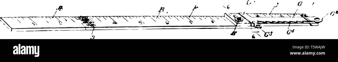 Lineal, um gerade Linien zeichnen und Messen von Längen werden aus ...