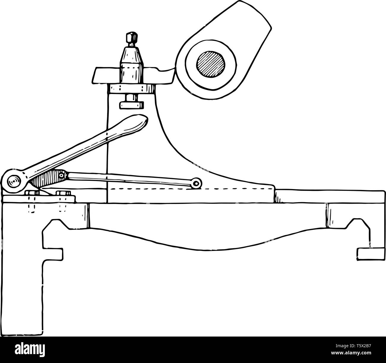 Diese Abbildung stellt Cam drehen Anhang für Drehmaschine, vintage ...