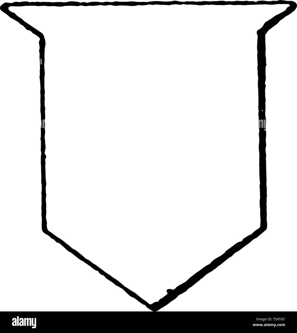 Moderne Shield ist eine moderne Form der ein Schild oder Wappenschild ...