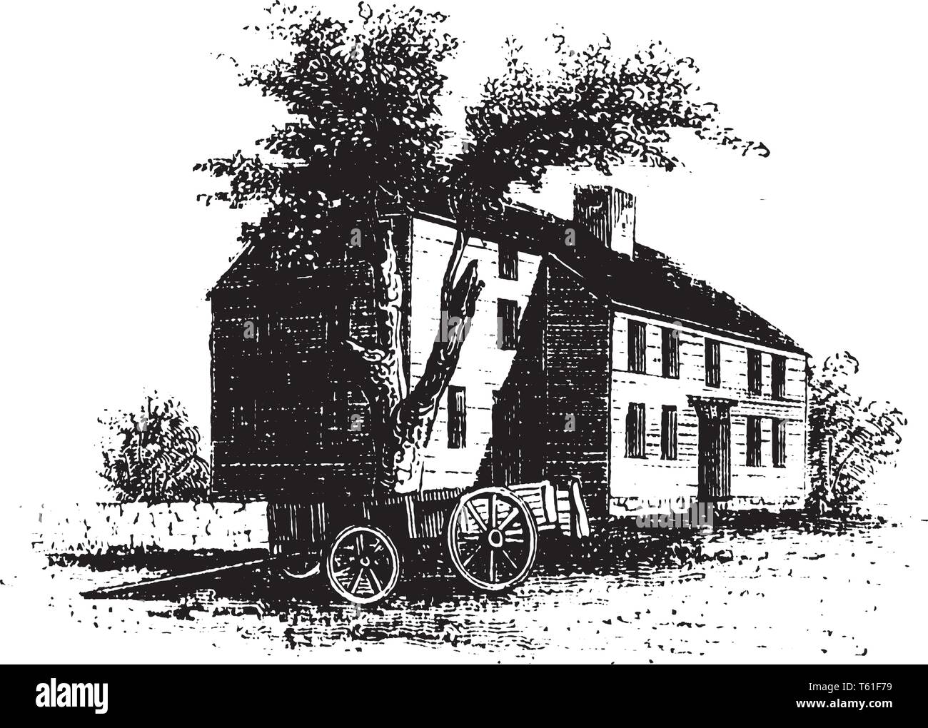 Haus der Colonel William Barrett, ein englischer Chirurg und Antiquar ...