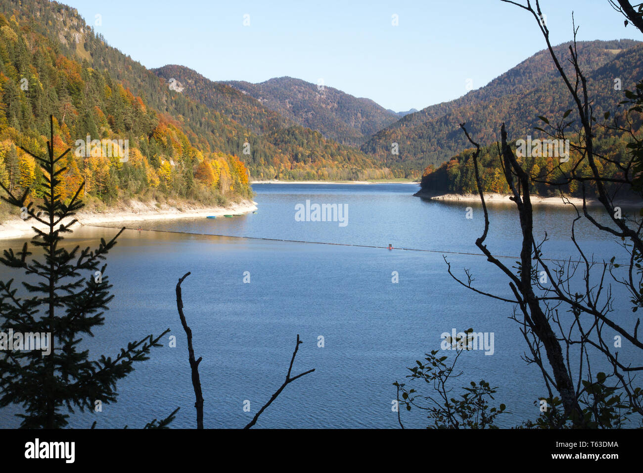 Sylvenstein Dam, Staudamm, Isar Valley, Oberbayern, Deutschland ...