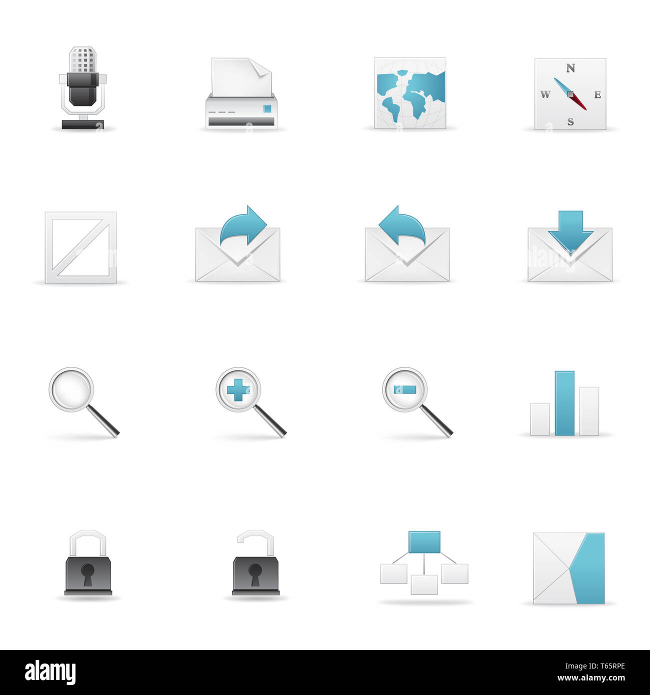 Posteingang icon set -Fotos und -Bildmaterial in hoher Auflösung – Alamy