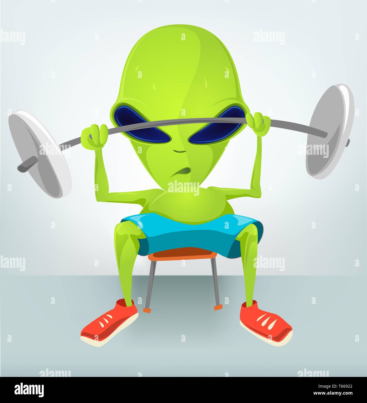 Body Building Cartoon Illustration Stockfotos und -bilder Kaufen - Alamy