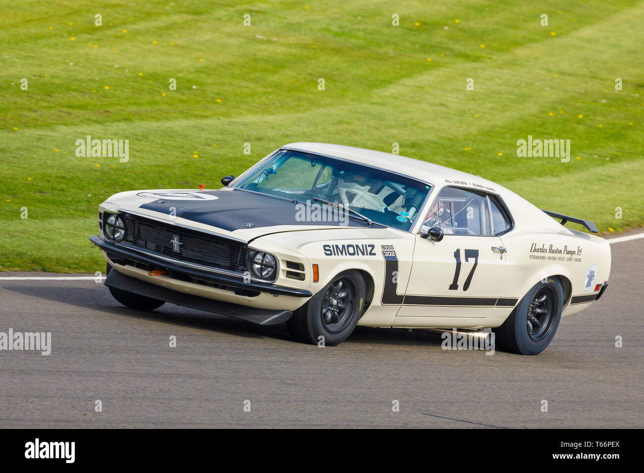 1969 Ford Mustang Boss 302 mit Fahrer Bill Shepherd während der Gerry ...