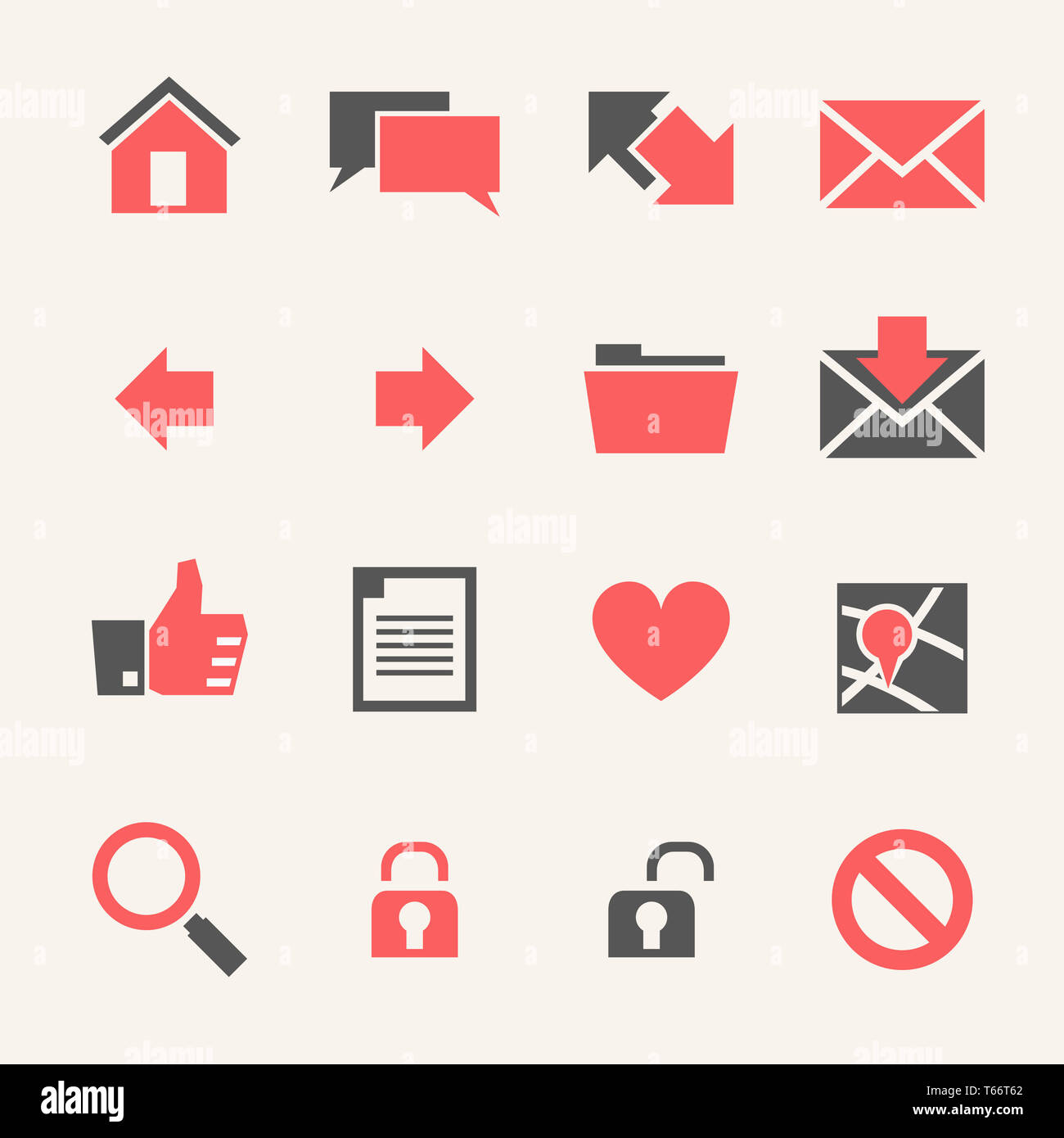 Posteingang icon set -Fotos und -Bildmaterial in hoher Auflösung – Alamy