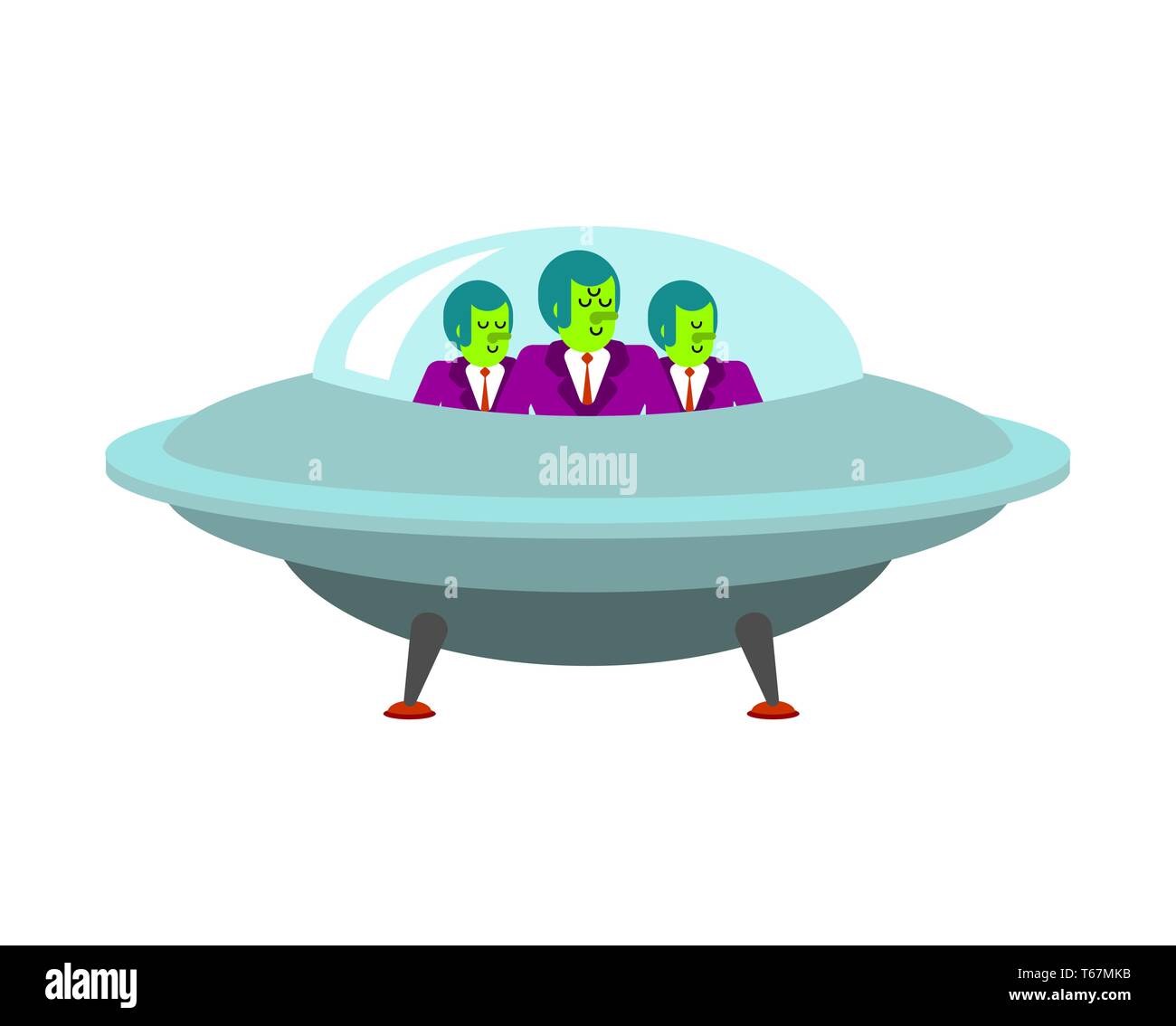 Aliens in space cartoon illustration Stock-Vektorgrafiken kaufen - Alamy