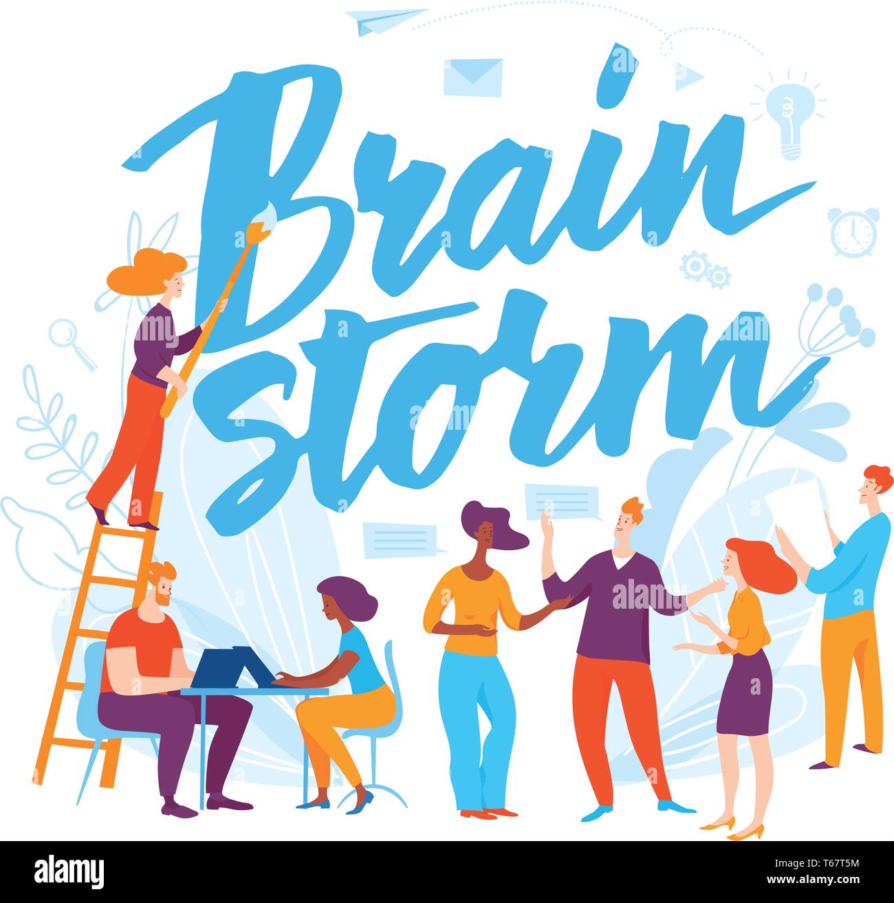 Meeting brainstorming cartoon Stock-Vektorgrafiken kaufen - Seite 2 - Alamy