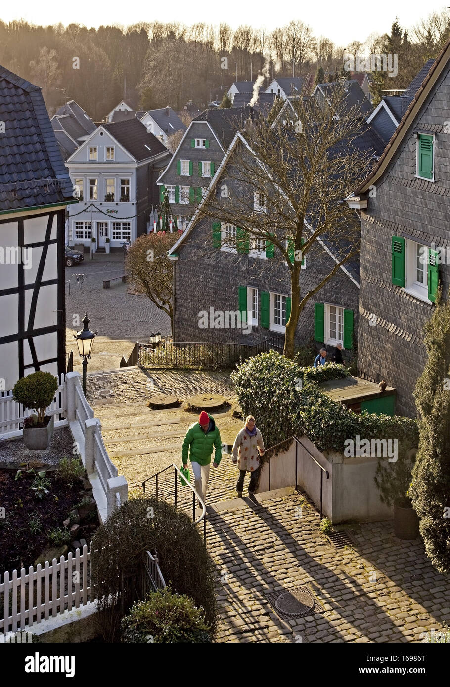 Historische Altstadt von gräfrath, Solingen, Bergisches Land, Nordrhein ...