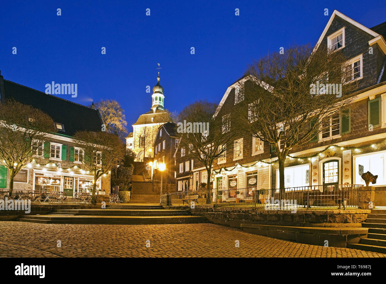 Marktplatz in der Altstadt von gräfrath, Solingen, Nordrhein-Westfalen ...