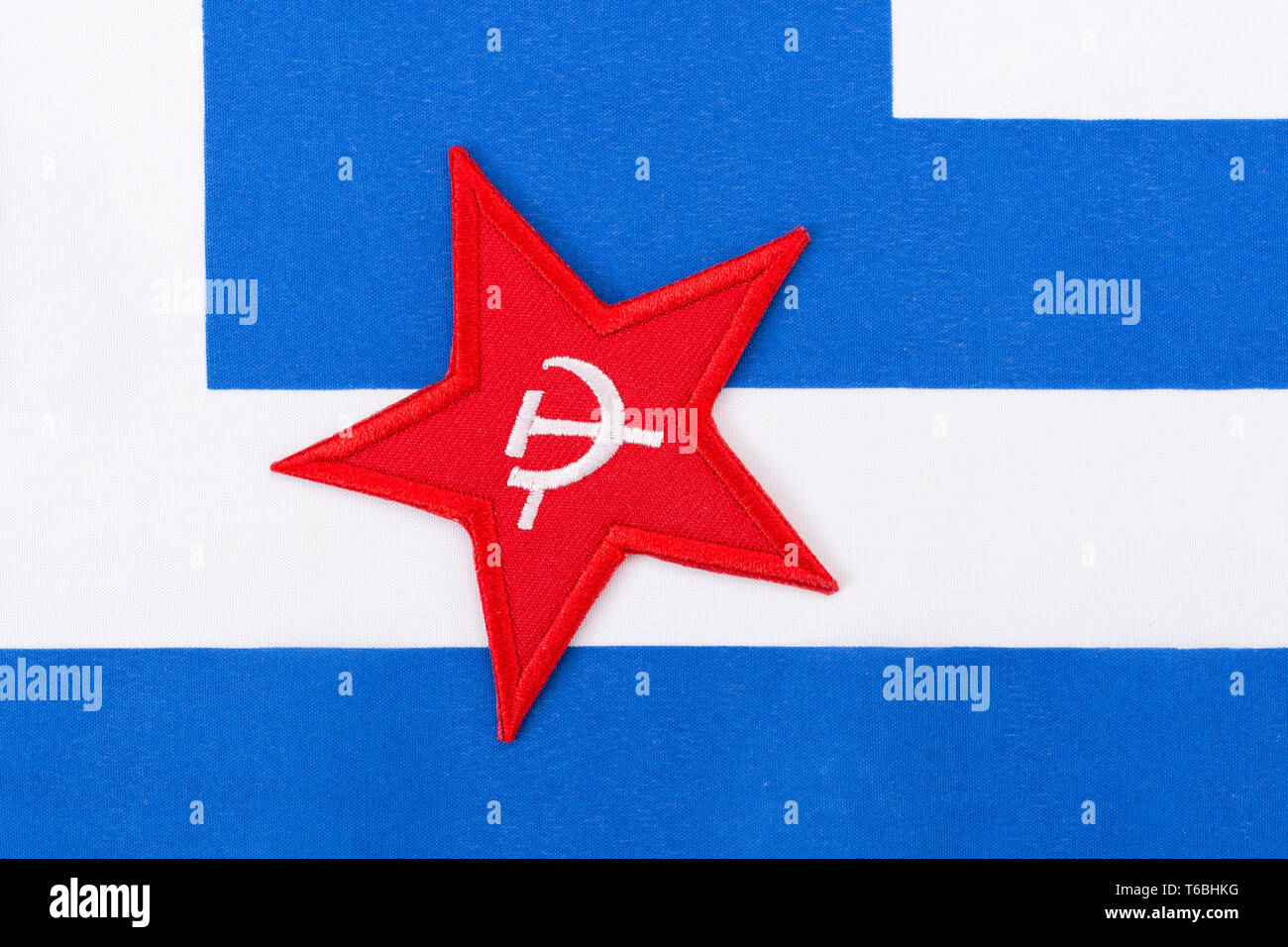 Griechische flagge hammer und sichel -Fotos und -Bildmaterial in hoher ...