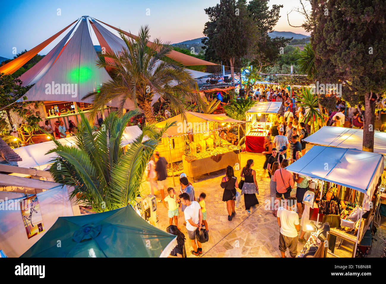 Las Dalias Hippiemarkt. Sant Carles de Peralta Dorf. Santa Eulària des Riu Gemeinde. Ibiza Insel ...
