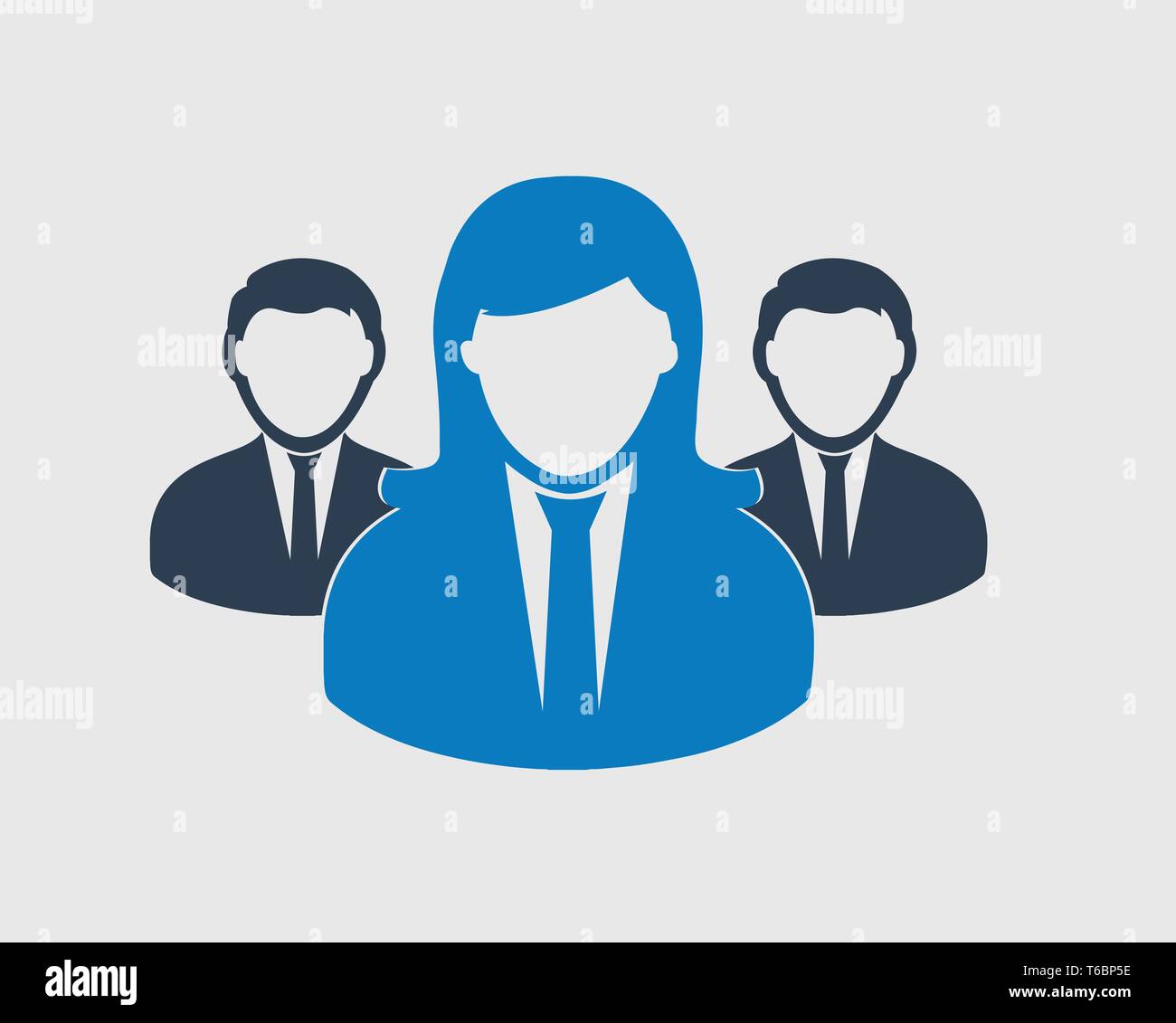 Corporate Team Symbol. Mitarbeiter, die hinter dem Führer Stock ...