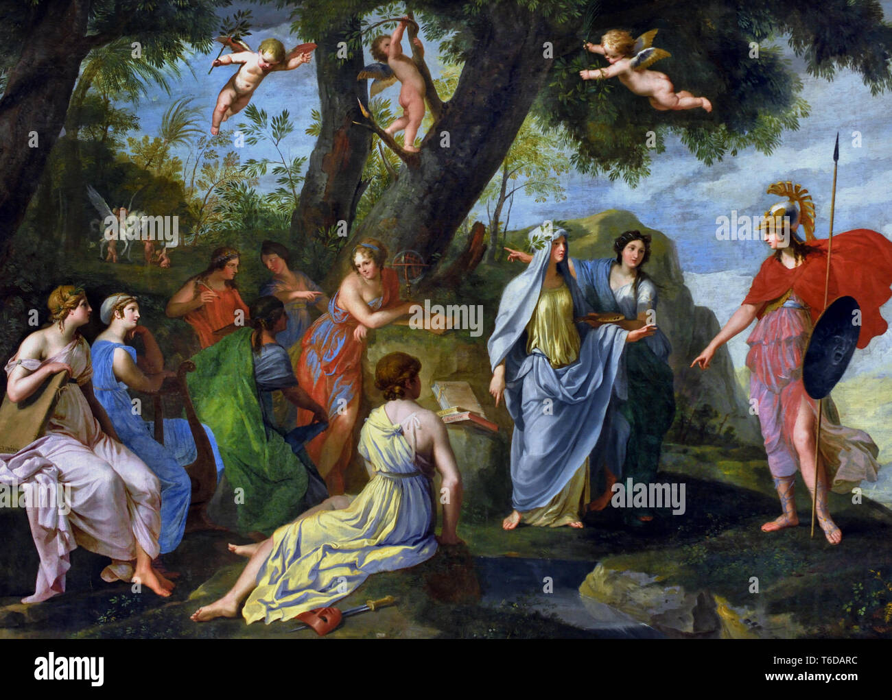 Die Göttin Minerva unter den Musen - 1640 - 1650, Jacques Stella 1596 ...