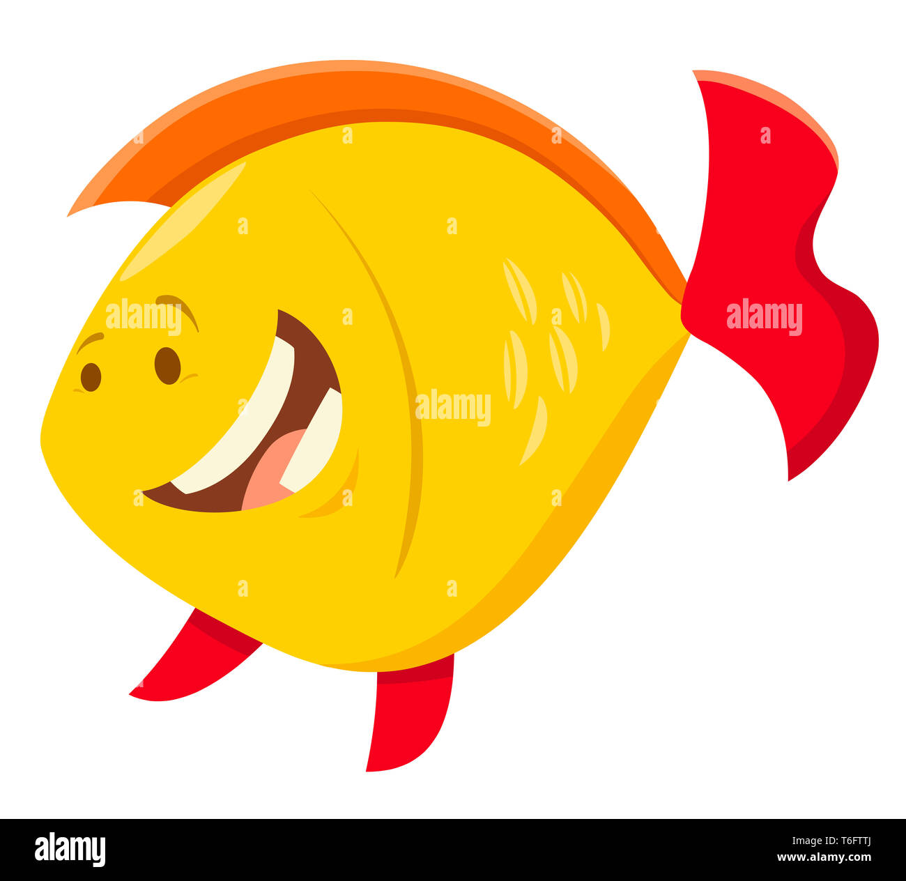 Cute cartoon Fisch tierische Charakter Stockfotografie - Alamy