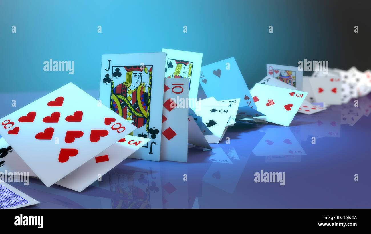 Fallende karten -Fotos und -Bildmaterial in hoher Auflösung – Alamy