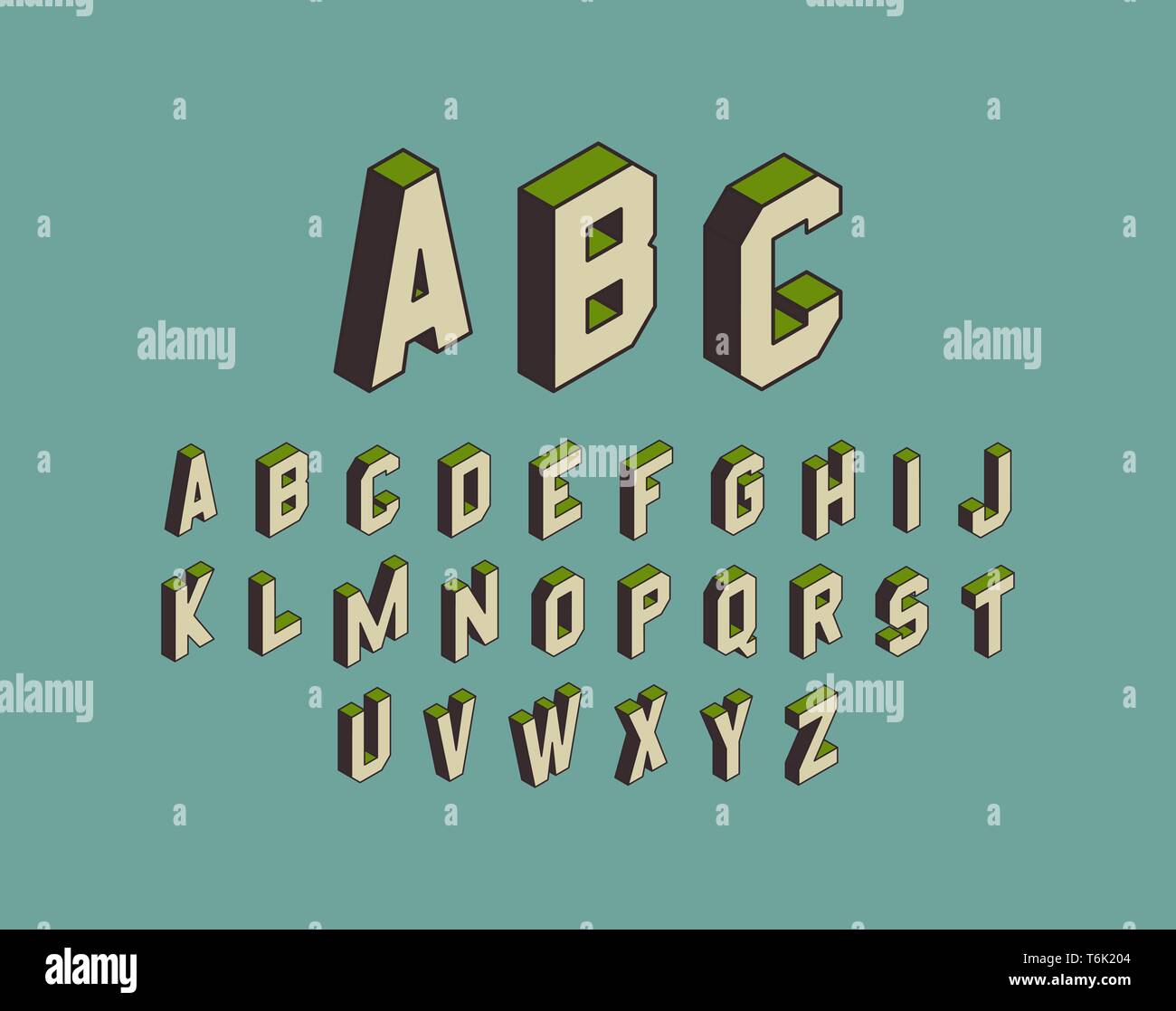 Alphabet 3d Stock-Vektorgrafiken kaufen - Alamy