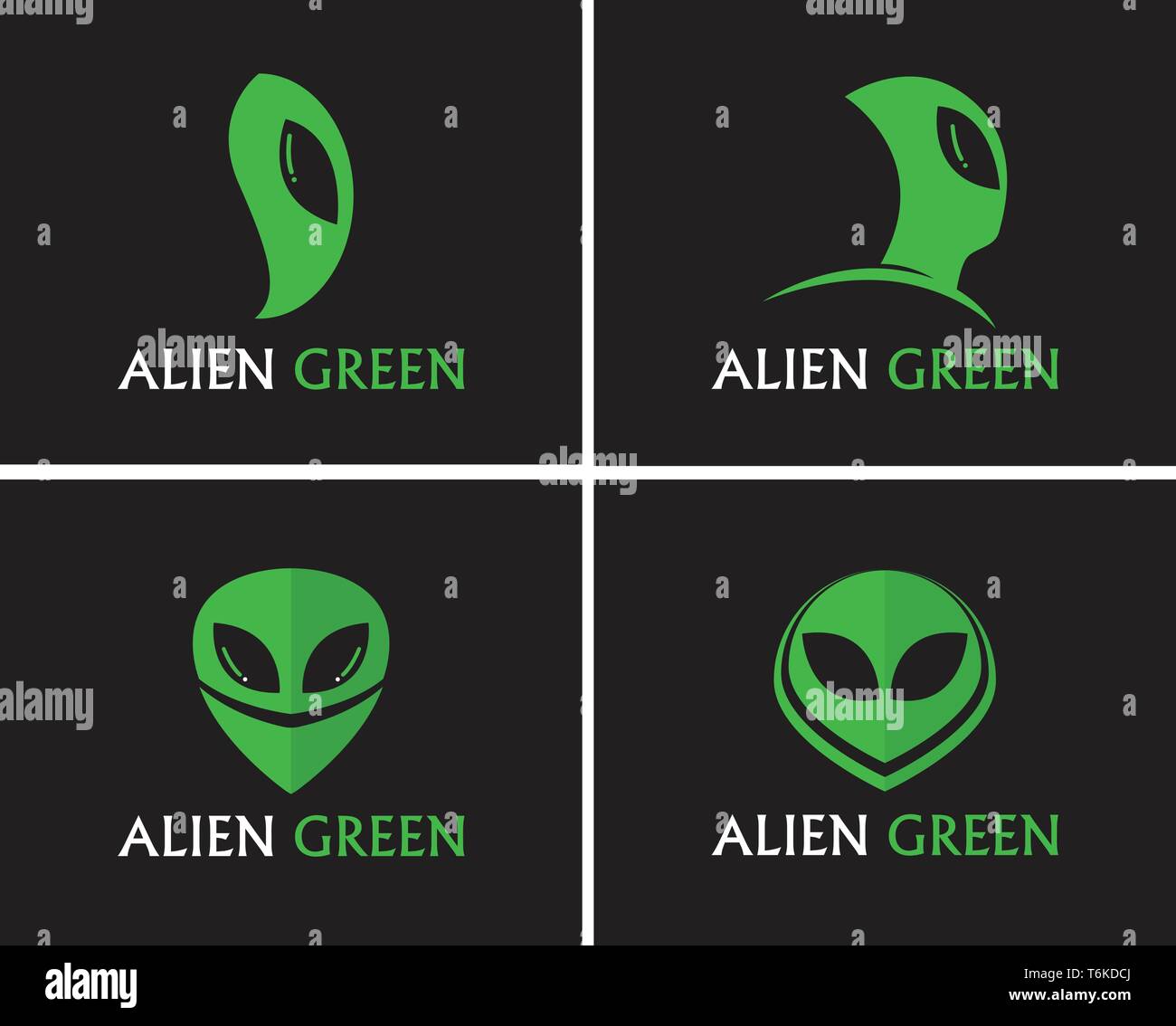 Alien face Symbol vektor Logos und Symbole Vorlage Stock-Vektorgrafik ...