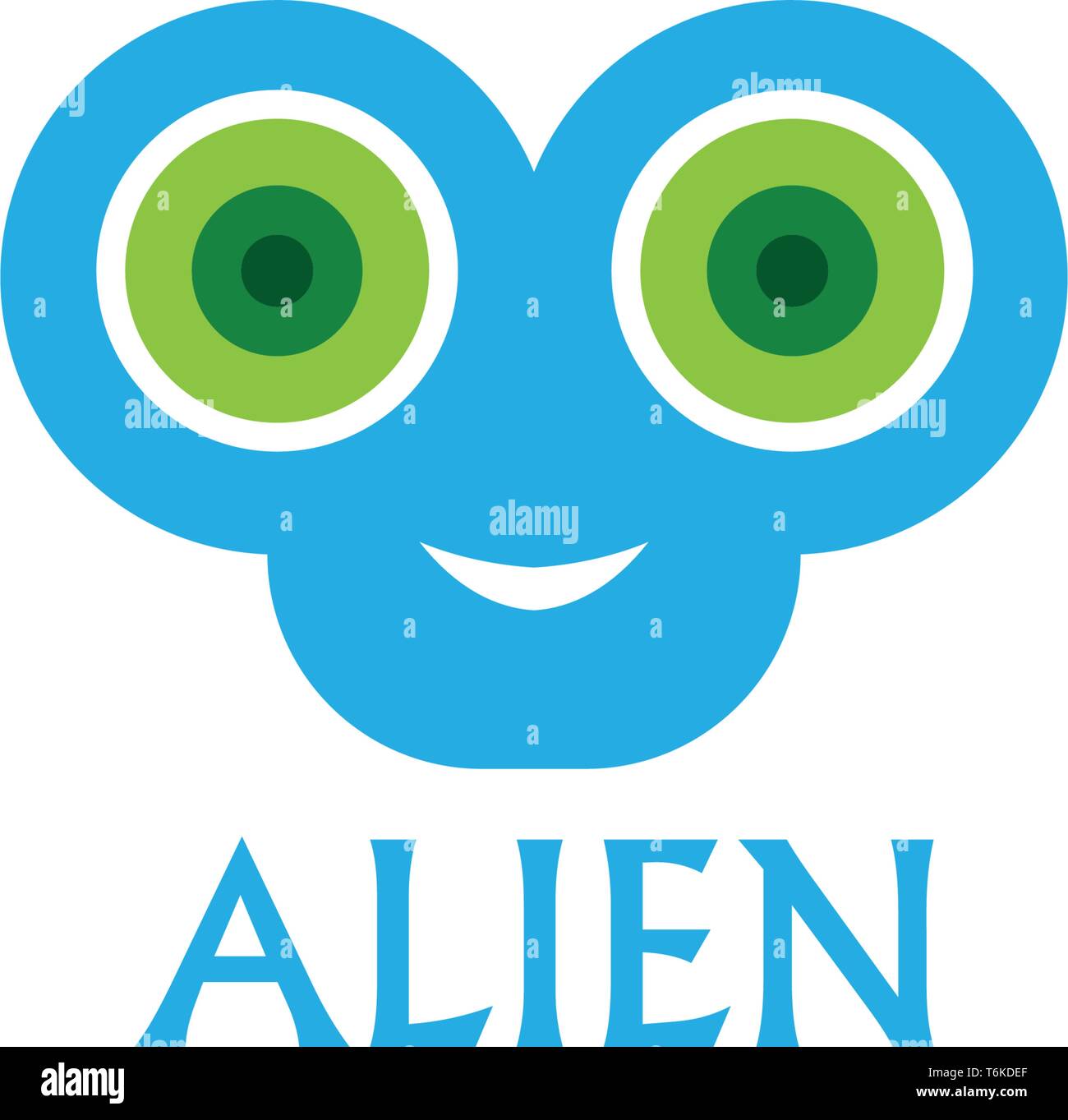 Alien face Symbol vektor Logos und Symbole Vorlage Stock-Vektorgrafik ...