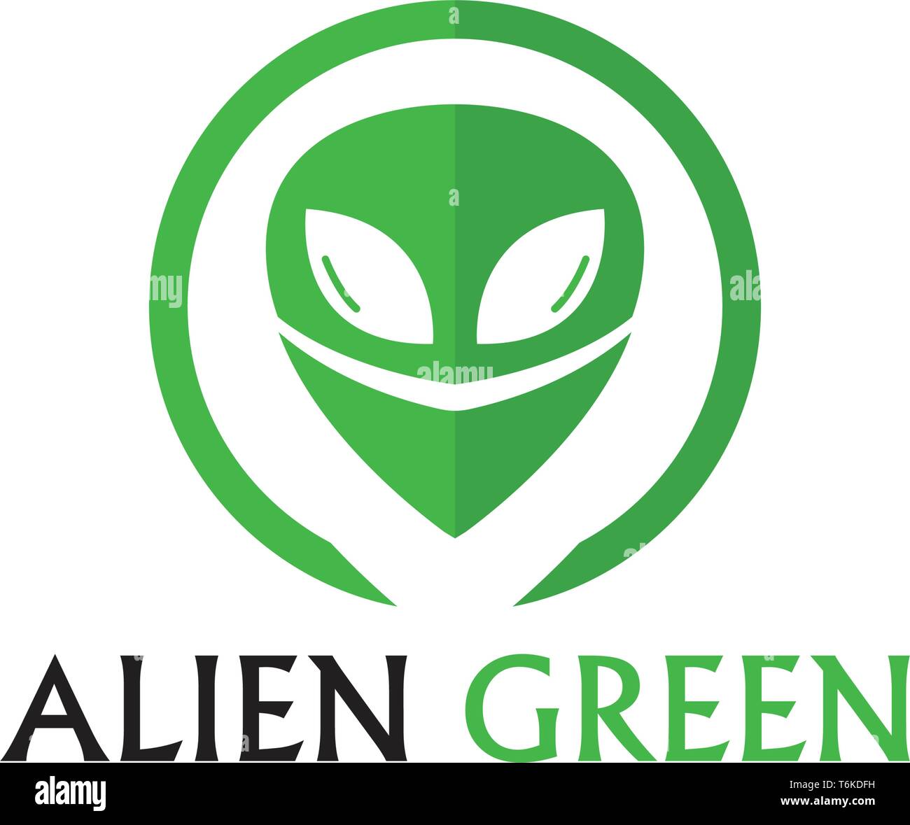 Alien face Symbol vektor Logos und Symbole Vorlage Stock-Vektorgrafik ...