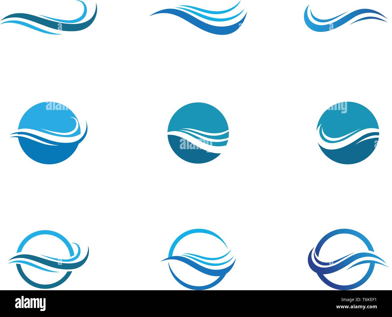 Wasser Welle Symbol und Ikone Logo Vorlage Vektor Stock-Vektorgrafik ...