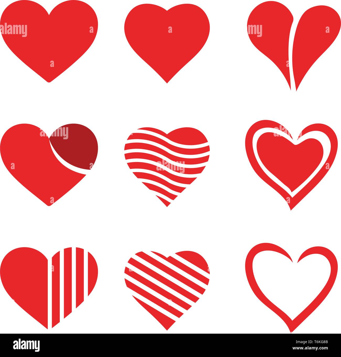 Liebe Logos und Symbole Vector Template Icons Stock-Vektorgrafik - Alamy