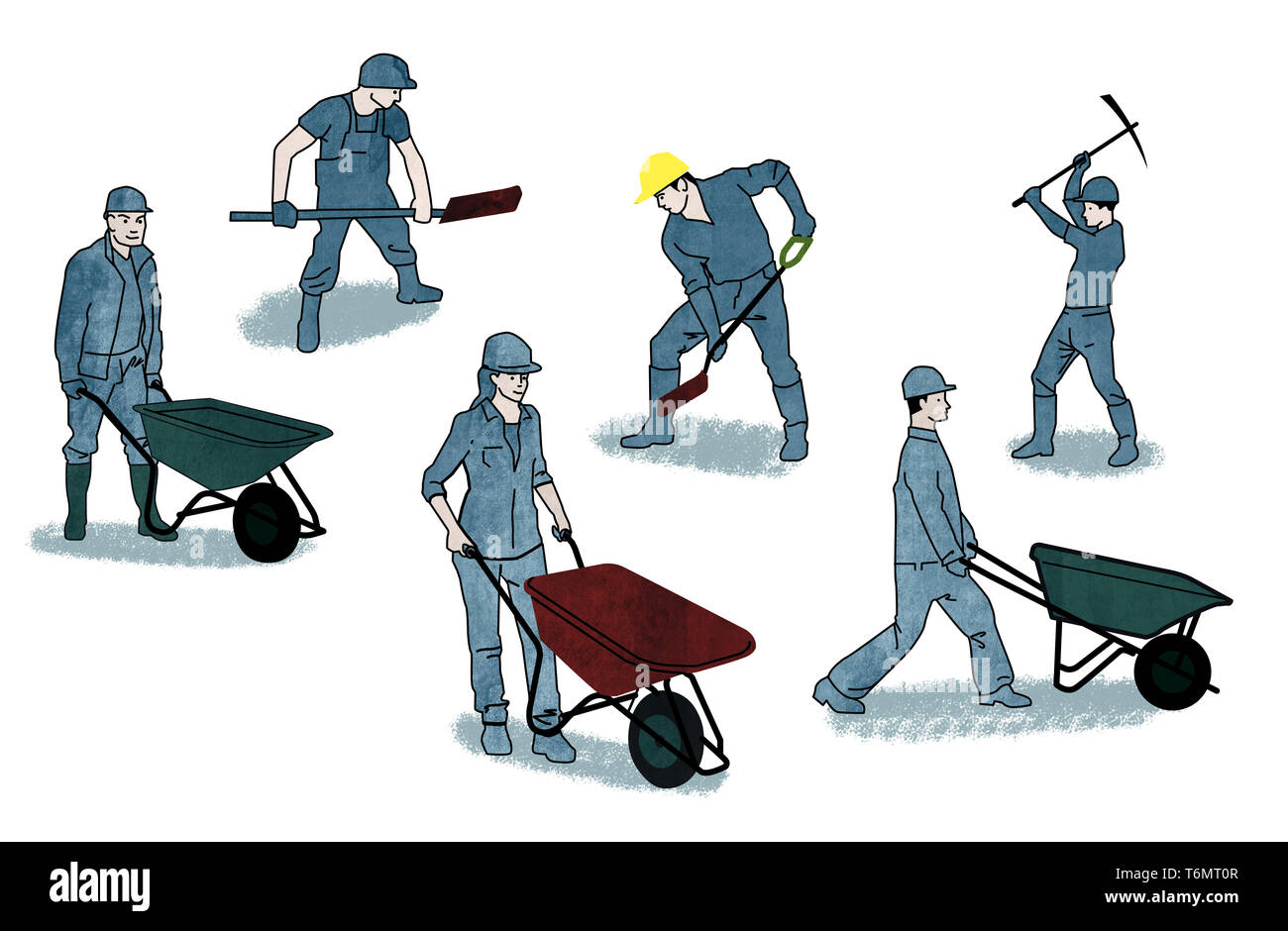 Arbeiterinnen und arbeiter Ausgeschnittene Stockfotos und -bilder - Alamy