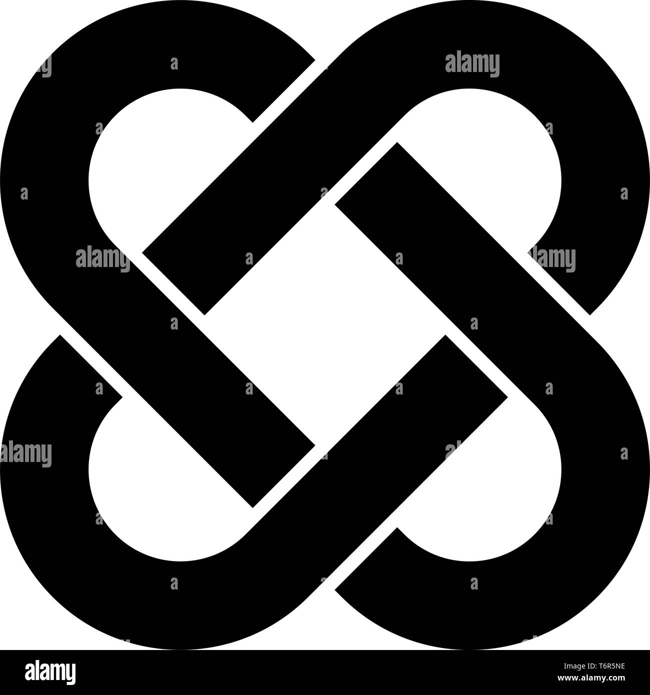 Knoten Symbol Celtic schwarz Vector Illustration Flat Style simple ...